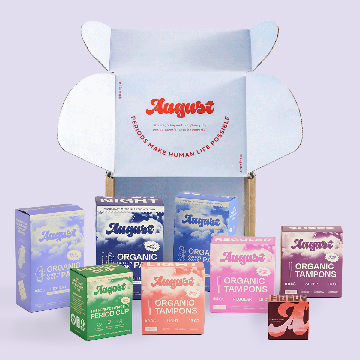 Period Subscription Box: Shop Pads & Tampons | August | August